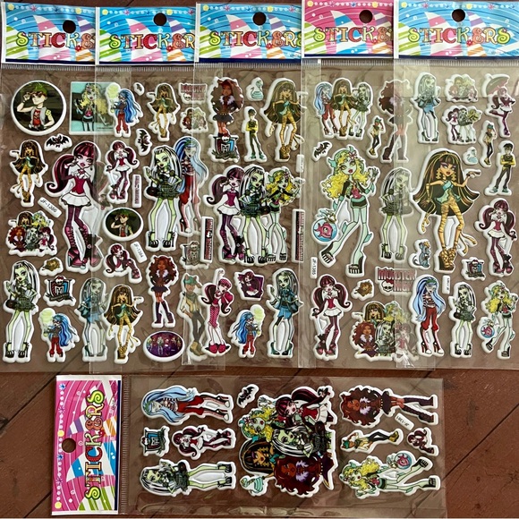 monster high | Toys | Monster High Puffy Stickers 6 Sheets 7 Ct | Poshmark